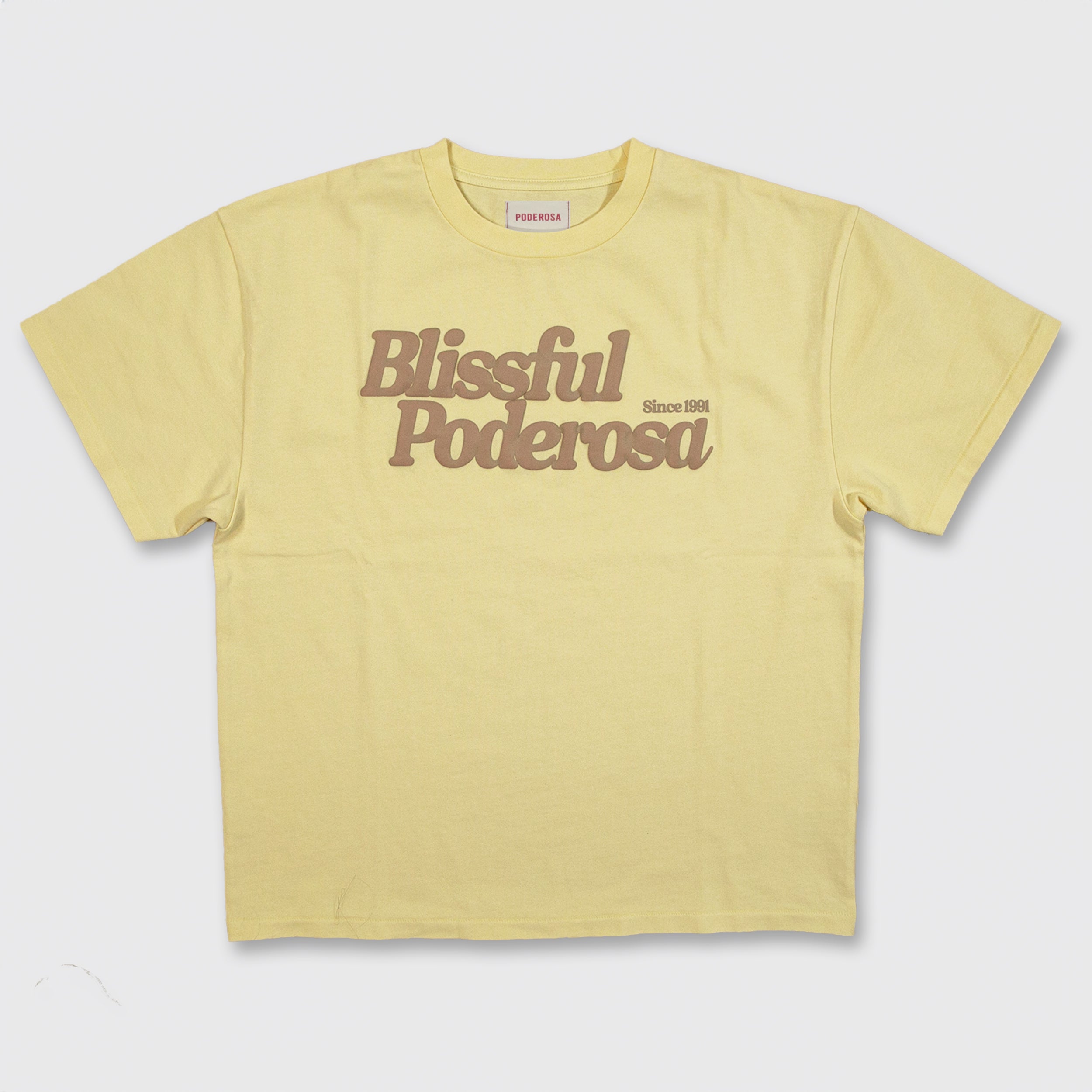 POPCORN LOGO S/S T-SHIRT / YELLOW – PODEROSA ONLINE STORE